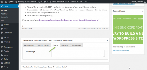 Getting started with MultilingualPress - MultilingualPress Docs