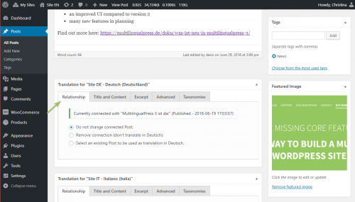 Getting started with MultilingualPress - MultilingualPress Docs